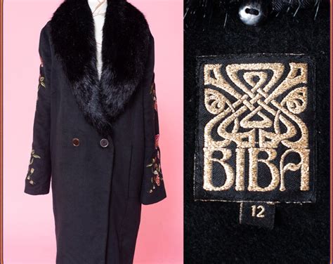 Unreal Vintage Biba Coat Vintage Embroidered Faux Fur And Wool Coat