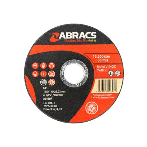 Abracs Proflex Extra Thin Cutting Disc Inox 125 X 10mm