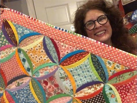 EASY But Not Quick Scrappy Mock Cathedral Windows Table Topper