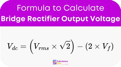 Bridge Rectifier Output Voltage Calculator
