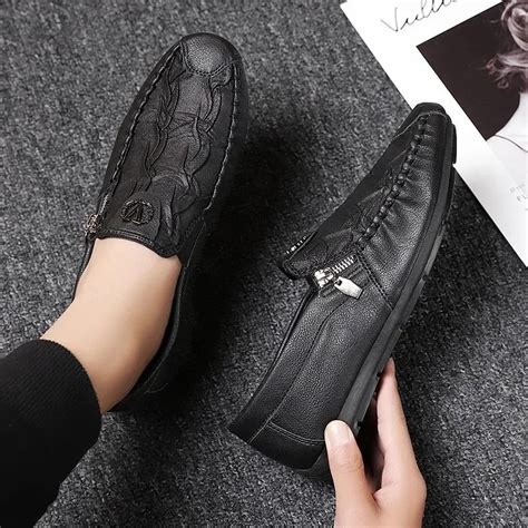 Fashion Leather Men Casual Shoes Outdoor Breathable Walking Shoes
