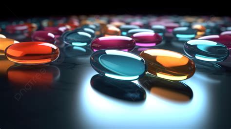 Colorful Pill 3d Rigth Over A Dark Background 3d Pill Concept Background Hd Photography Photo