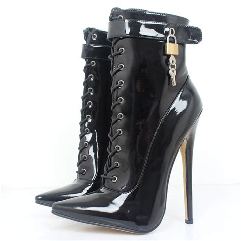 18cm Extreme High Heel Sexy Fetish Pointed Toe Thin Heels Motorcycle