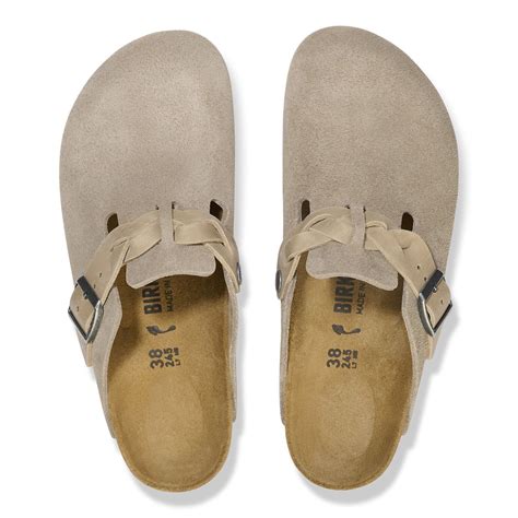 Boston Braided Suede Leather Taupe Birkenstock