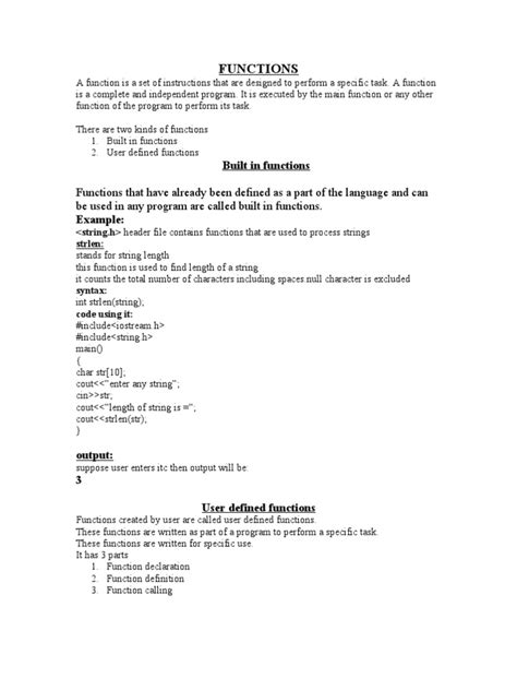 Understanding Functions In Programming Pdf