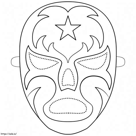 Wrestler Mask Coloring Page