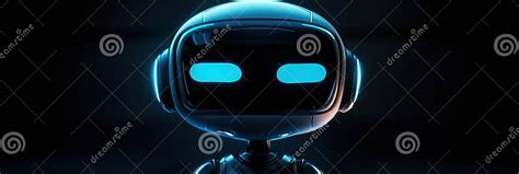 Minimalist Glowing Humanoid Robot Stands Prominently In A Dimly Lit Space Showcasing Futuristic