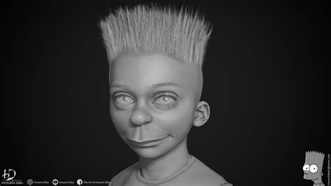 3d Model Of Bart Simpsonreal Time Zbrushcentral