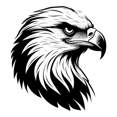 Premium Vector Eagle Emblem Black On White Vector