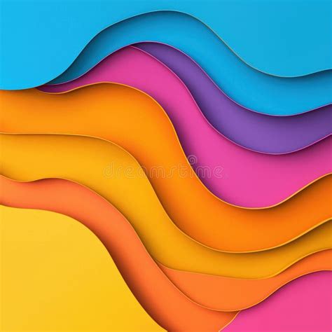Dynamic Abstract Cut Out Frames In Vibrant Paper Arrangement Stock Illustration Illustration