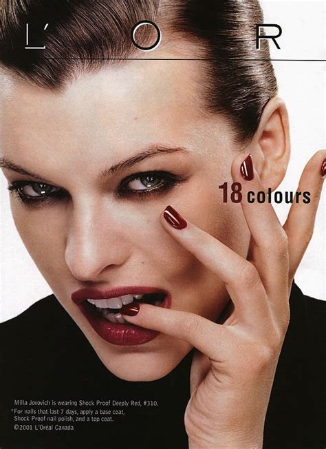 Milla Jovovich Loreal Ads Milla Jovovich For Loreal Cosmetics Ads