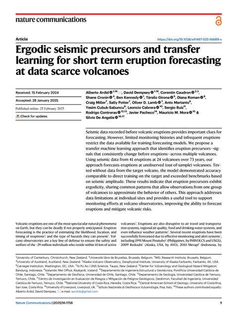Pdf Ergodic Seismic Precursors And Transfer Learning For Short Term
