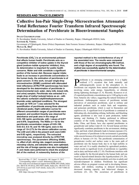 Pdf Collective Ion Pair Single Drop Microextraction Attenuated Total Reflectance Fourier