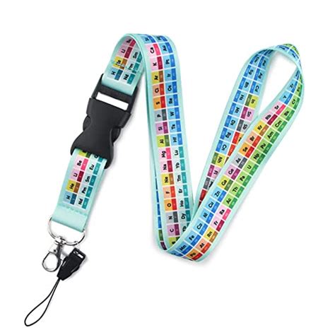 2 Set Neck Lanyard Strap With Card Holder Print Neck Strap Periodic Table Pattern Lanyard And