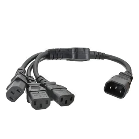 Iec 320 C14 수 플러그 3xc13 암 Y 타입 스플리터 전원 코드 C14 3 X C13 250v 10a 고품질