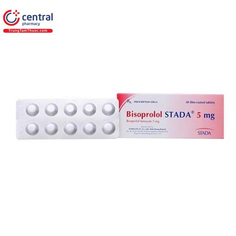 [chÍnh HÃng] Thuốc Bisoprolol Stada 5mg Hộp 30 Viên Hạ Huyết áp