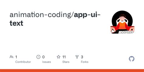 GitHub Animation Coding App Ui Text