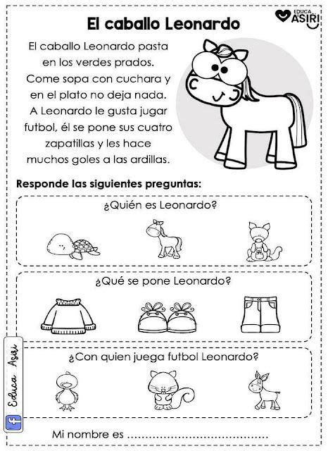 Comprensión Lectora Para Inicial Comprensión Lectora Lectura De
