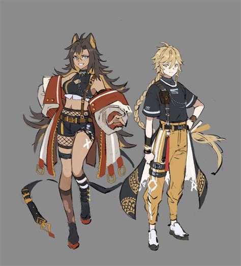 Dehya And Aether In Some F R E S H Drip 😎 By Jennygin2 Aethermains