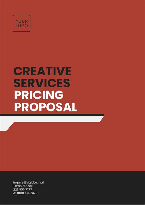 Free Pricing Proposal Templates Editable And Printable Free Pricing Proposal Templates Editable And Printable