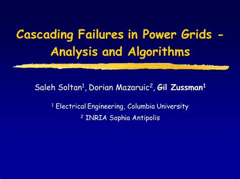 PDF Cascading Failures In Power Grids Analysis And Wimnet Ee Columbia Edu Wp Content