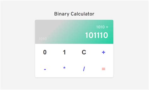 Binary Calculator Using Htmlandcss In Vanillajs With Source Code Sourcecodester