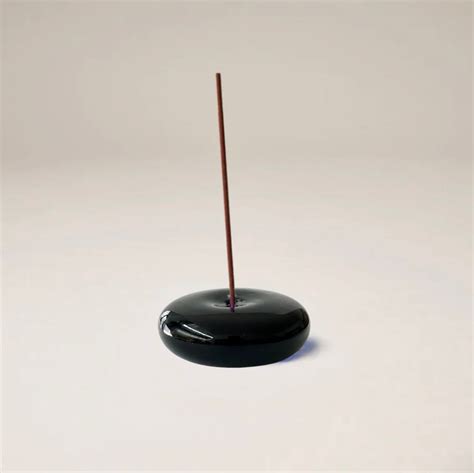 Gentle Habits Glass Vessel Incense Holder Black Emte Boutique