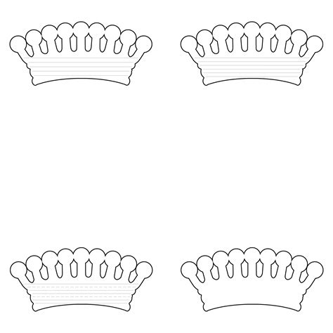 French Crown Shaped Writing Template Free Printable Papercraft Templates
