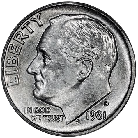 1981 D Roosevelt Dime Pcgs Ms 67 Fb Full Bands