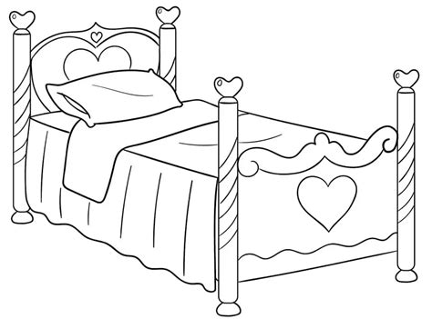 Bed Coloring Page