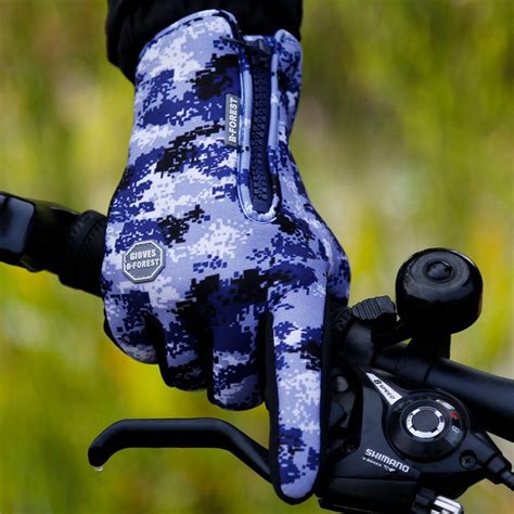 Badu Bg Зимни топли със сензорен екран ръкавици за бягане колоездене за мъже жени за B Forest