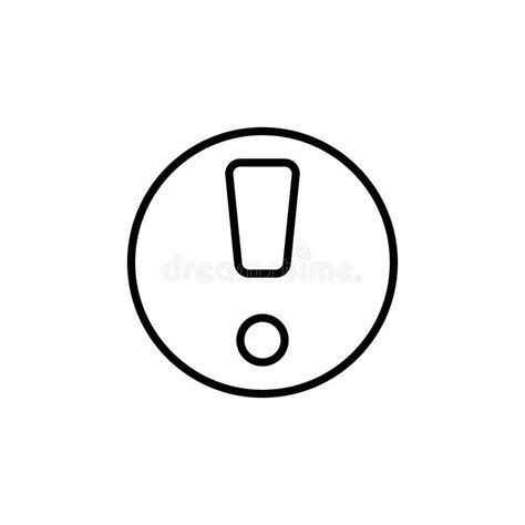 Caution Icon Thin Vector Set Stock Vector Illustration Of Stop