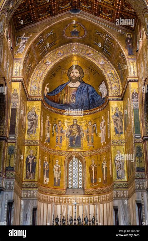Christ Pantocrator Byzantine Mosaic Art