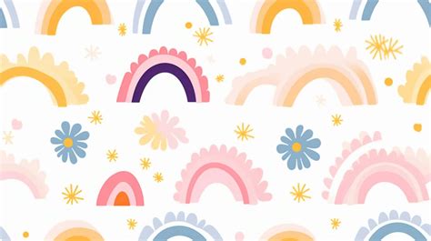 Download Pastel Rainbow Pattern Background Wallpaper