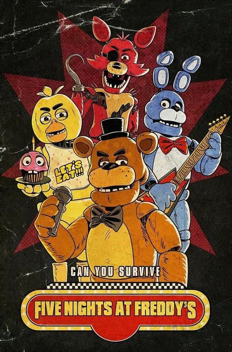 Five Nights At Freddys Fnaf Drawings Fnaf Crafts Retro Poster
