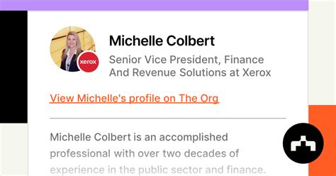 Michelle Colbert Senior Vice President Finance And Revenue Solutions