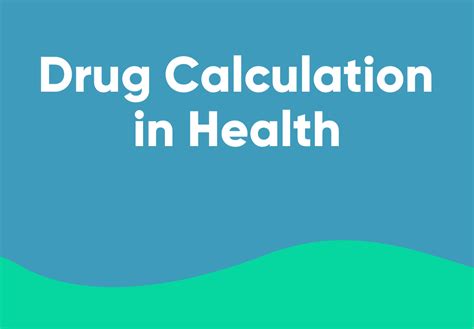 Drug Calculation In Health Workpro