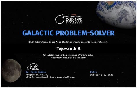 Tejovanth K On Linkedin Nasaspaceapps Nasaspaceappschallenge Problemsolvingskills