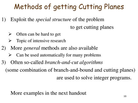 Ppt Cutting Plane Technique For Solving Integer Programs Powerpoint
