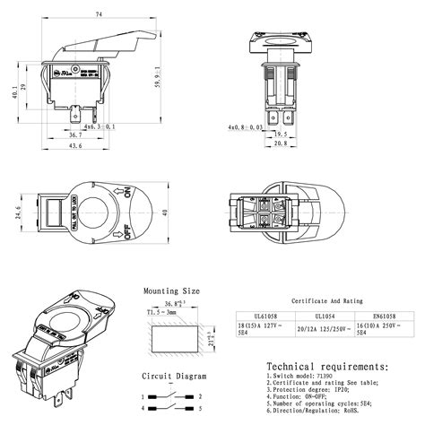 Powertec 120230v Dual Voltage Safety Paddle Switch 1hp