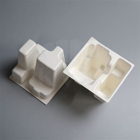 Custom White Sugarcane Bagasse Molded Pulp Packaging Kali