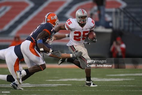 Ohio State Antonio Pittman In Action Rushing Vs Illinois Champaign