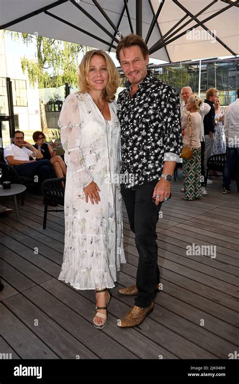 Munich Germany 28th July 2022 The Actor Couple Thure Riefenstein And Patricia Lueger Come To