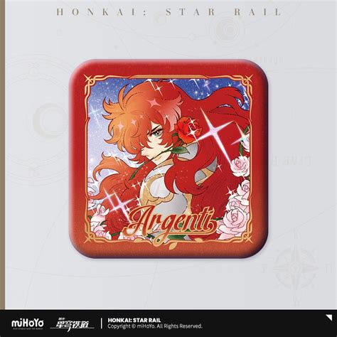 Honkai Star Rail Argenti Rose Rider Series Square Badge