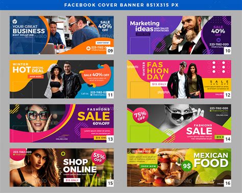 50 Facebook Cover V1 Web Elements Graphicriver