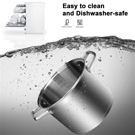 Duxtop 8 6 Qt Stockpot With Lid Professional Stainless Steel Stock Pot