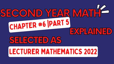 Lecture 22 Chapter 6 Part 5conic Section Ppsc Lecturer Mathematics Preparation Youtube