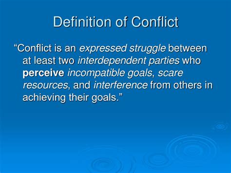 Ppt Definition Of Conflict Powerpoint Presentation Free Download