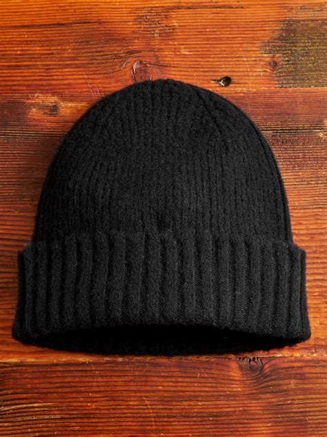 King Jammy Wool Beanie In Black Blue Owl Workshop