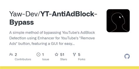 Github Yaw Devyt Antiadblock Bypass A Simple Method Of Bypassing